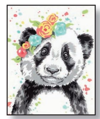 Málað eftir númerum, Panda | A4.is